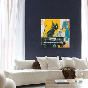 Jazz Cat Wall Art Print | Stylish Music Decor & Cat Lover Gift ...