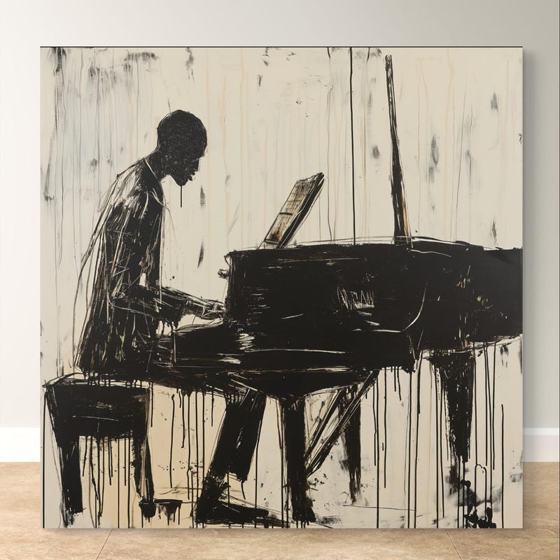 Black Jazz Wall Art - Etsy