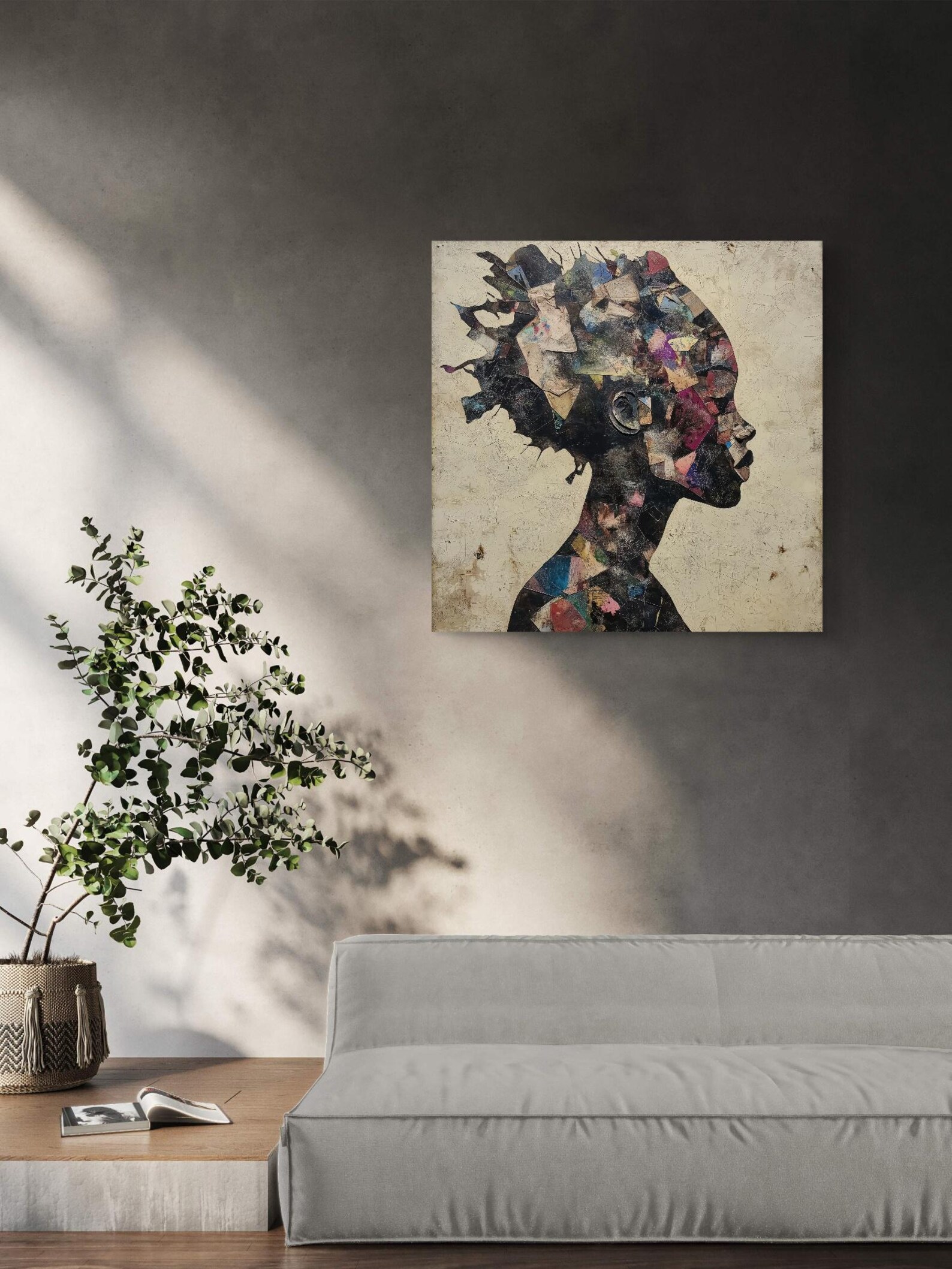 Regal Fragmentation - Abstract Mixed Media Art Print - Metal, Canvas ...