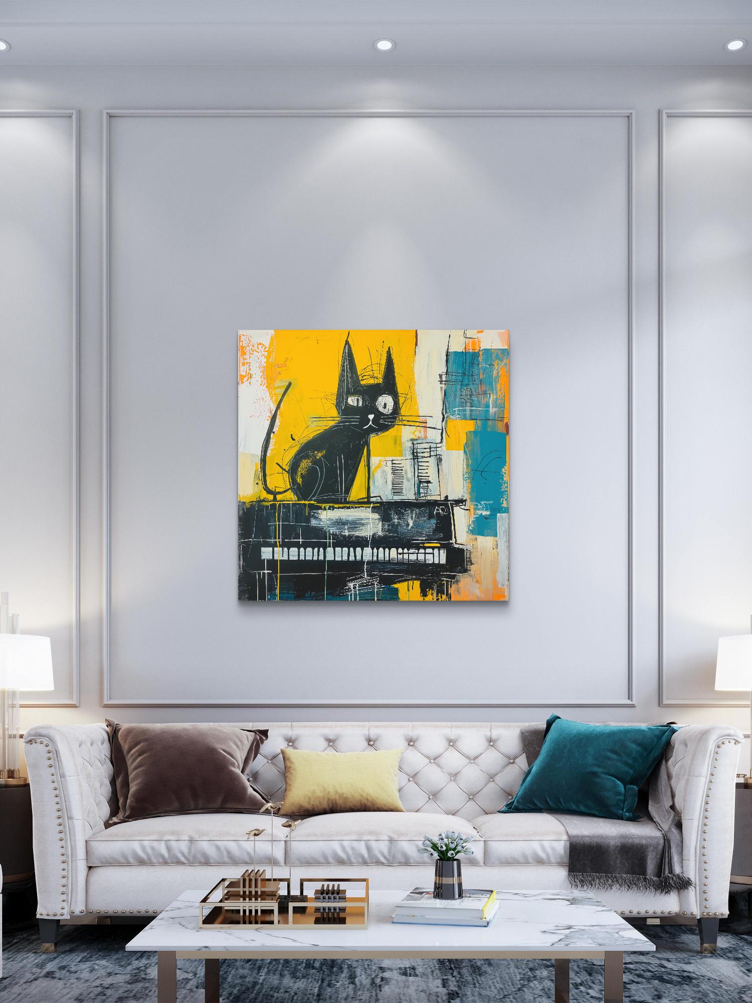 Jazz Cat Wall Art Print | Stylish Music Decor & Cat Lover Gift ...