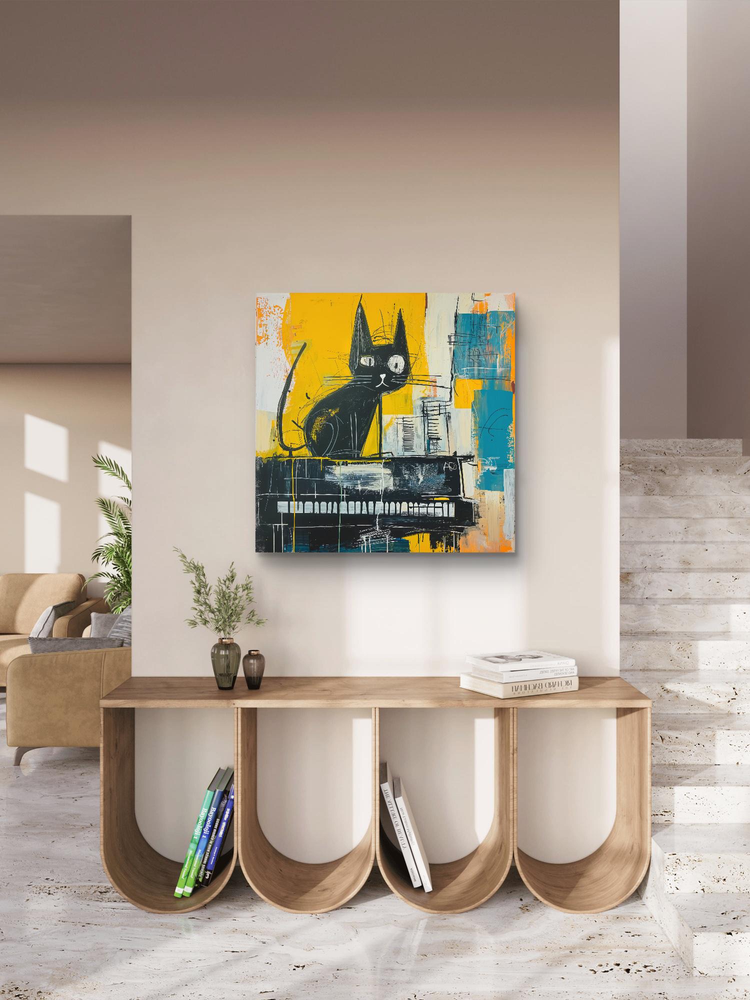 Jazz Cat Wall Art Print | Stylish Music Decor & Cat Lover Gift ...