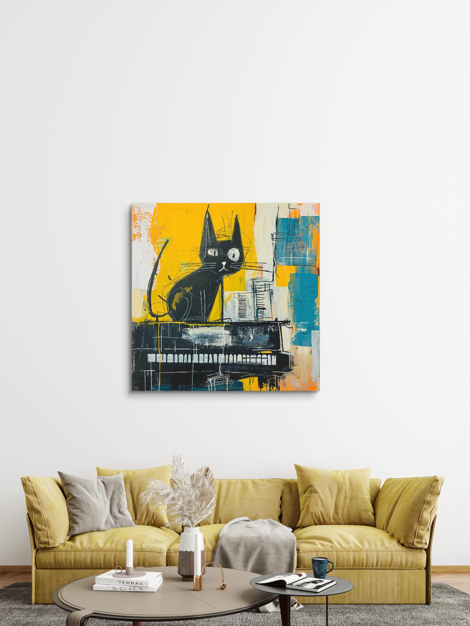 Jazz Cat Wall Art Print | Stylish Music Decor & Cat Lover Gift ...