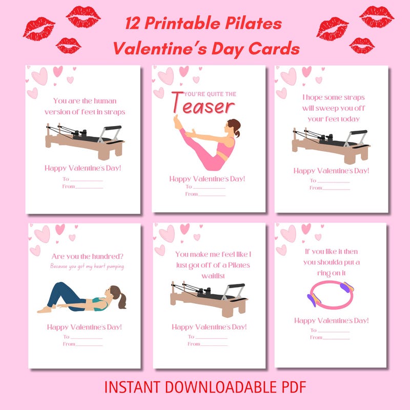 Yoga Valentine Printable - Etsy