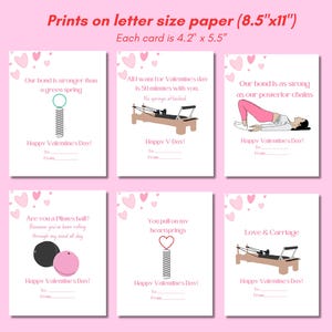 Printable Pilates Valentine's Day Cards - Etsy