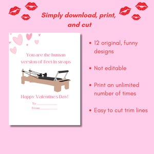 Printable Pilates Valentine's Day Cards - Etsy