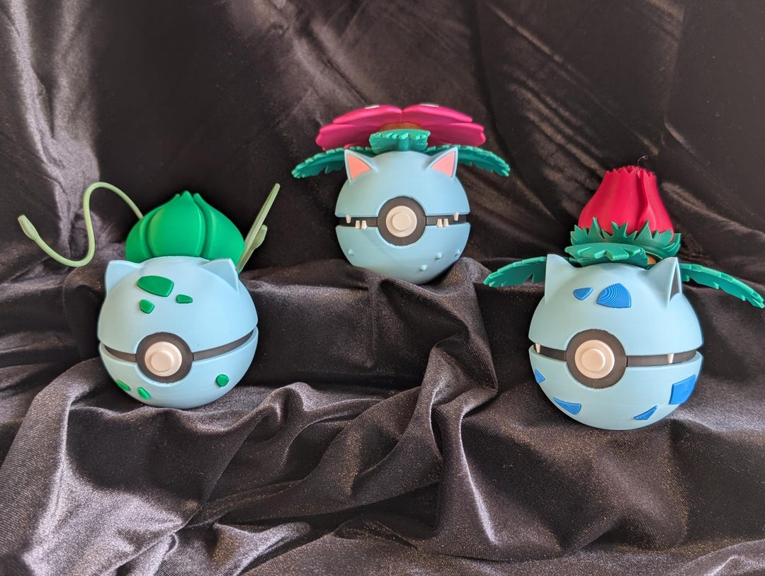 Pokemon - Bulbasaur ,ivysaur ,and Venasaur Character Balls - Etsy