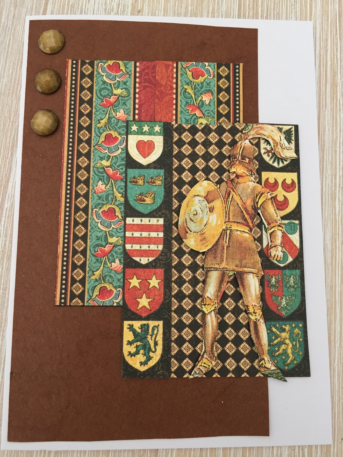 Handmade Greetings Card Medieval Knight Design Complete | Etsy