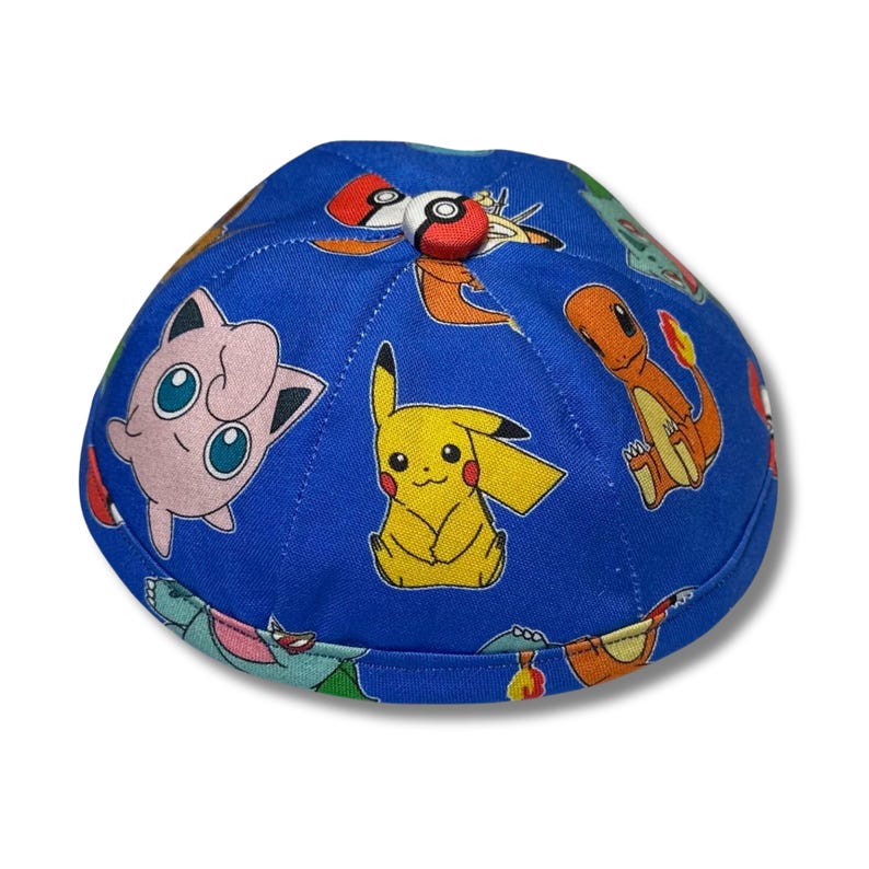 Pokémon Characters Kippah | Pikachu Charmander Squirtle Yarmulke - Etsy