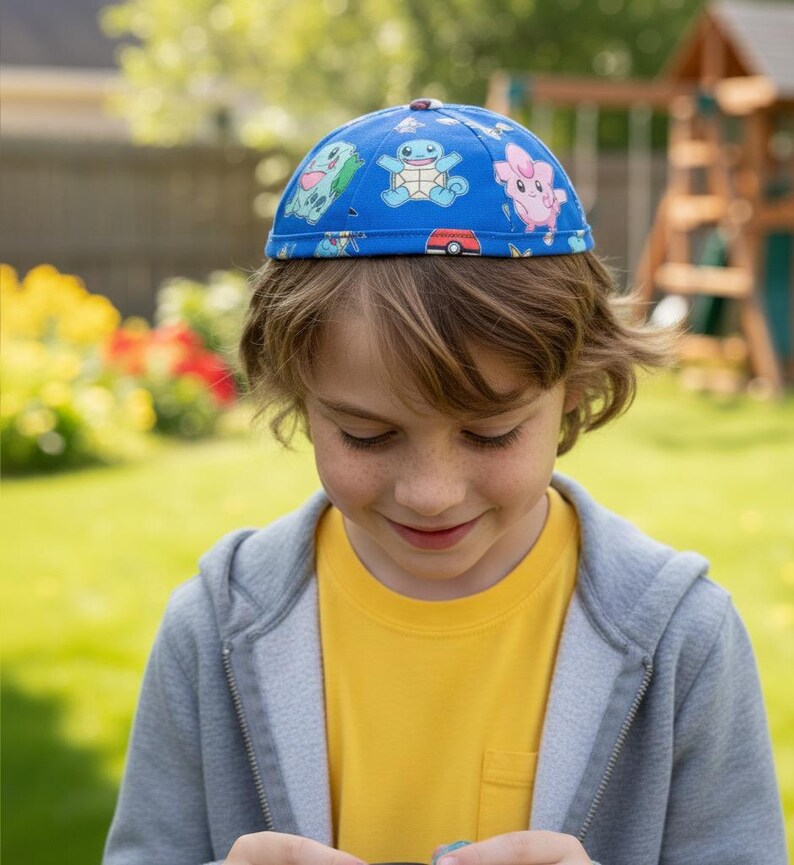 Pokémon Characters Kippah | Pikachu Charmander Squirtle Yarmulke - Etsy