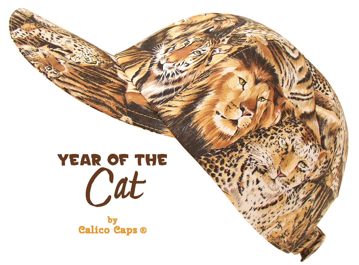 Year of the Cat Lions Tigers Leopard Allover Mixed Animal Wild Cat ...