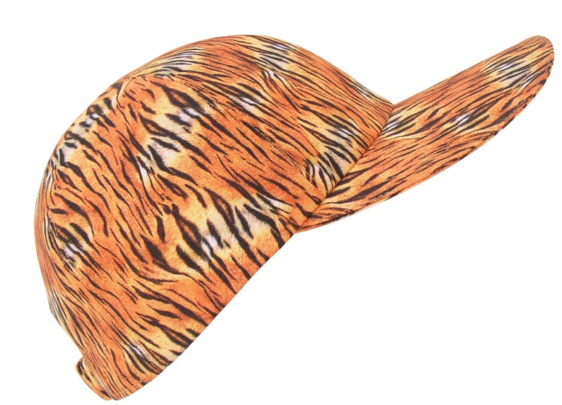 Tiger Vibes - All Over Tiger Skin Animal Print Baseball Ball Cap Burnt ...