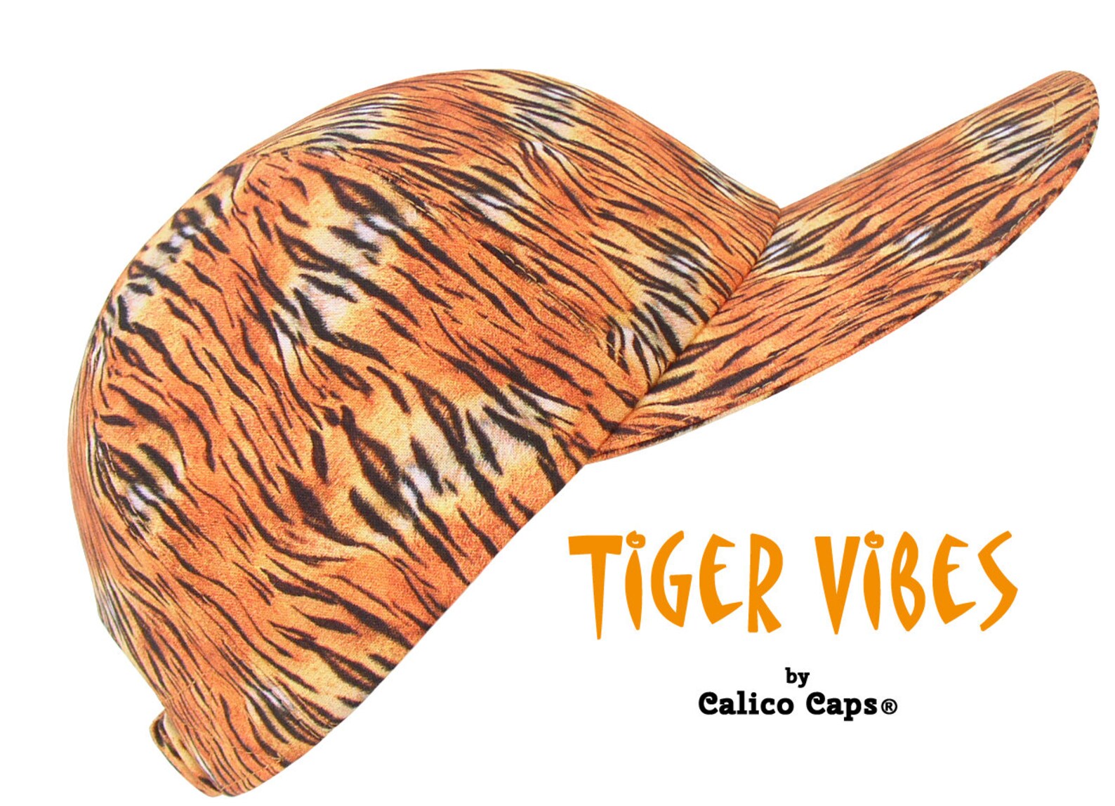Tiger Vibes - All Over Tiger Skin Animal Print Baseball Ball Cap Burnt ...