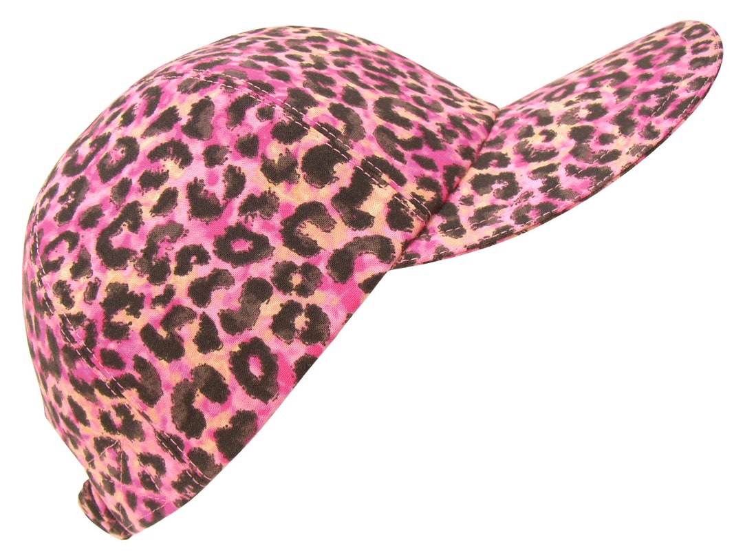Leo De Janeiro - SMALL - Leopard Print Baseball Ball Cap Fuchsia Hot ...