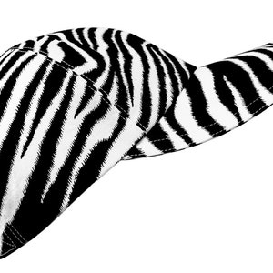 Seeing Stripes - Black and White Zebra Print Baseball Ball Cap - Cool ...