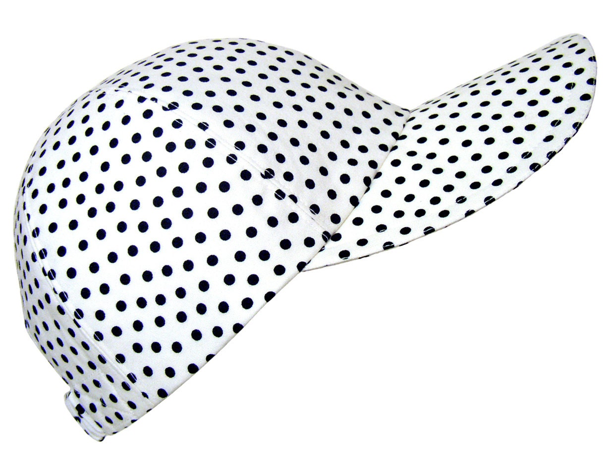 Viva La Dot - Ladies Womens Black and White Polka Dot Print Baseball ...