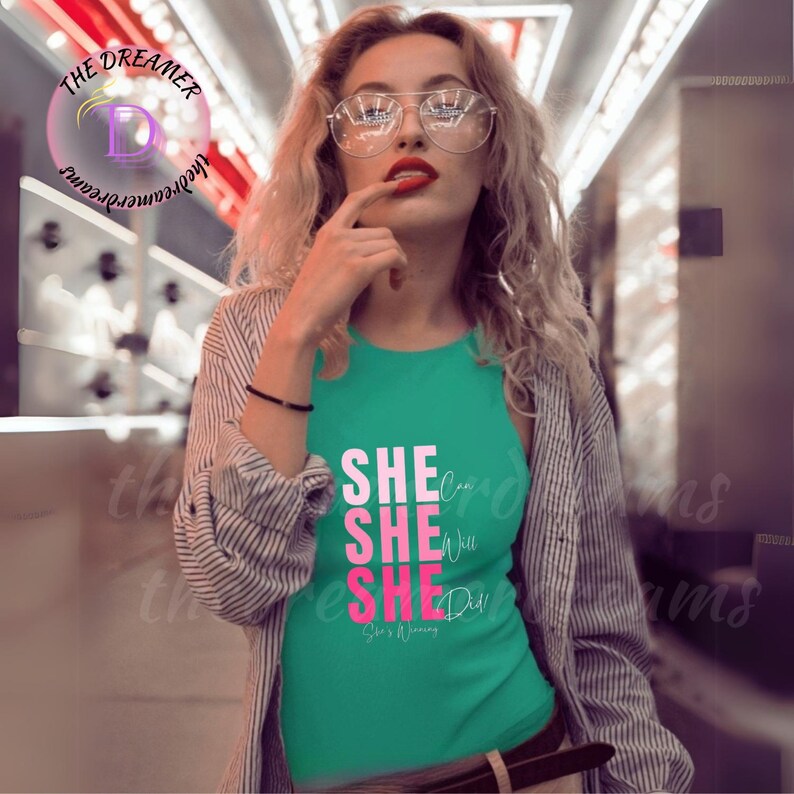 She Can She Will She Did She's Winning SVG PNG | Empowerment Quote ...