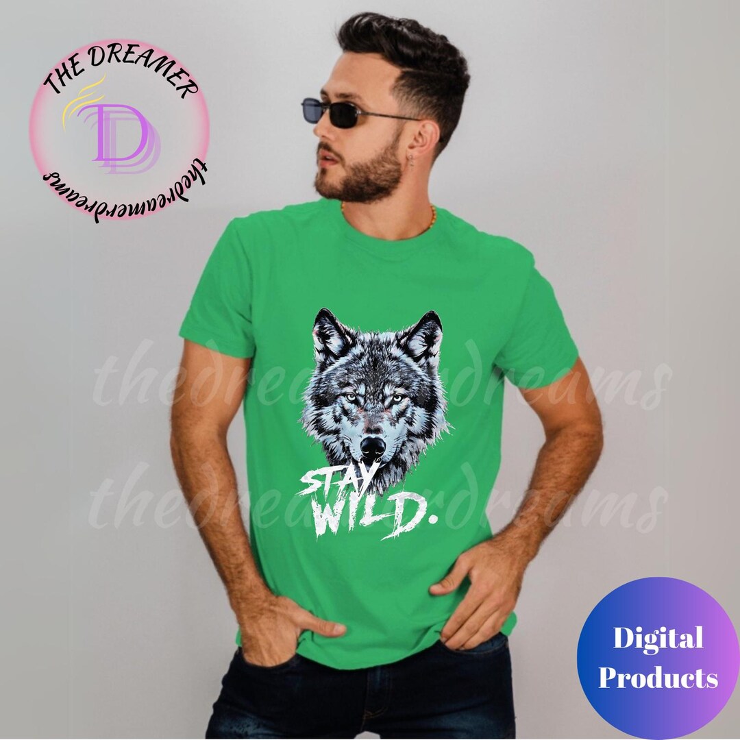 Stay Wild Wolf SVG PNG | Wilderness Animal Clipart for Shirts, Mugs ...