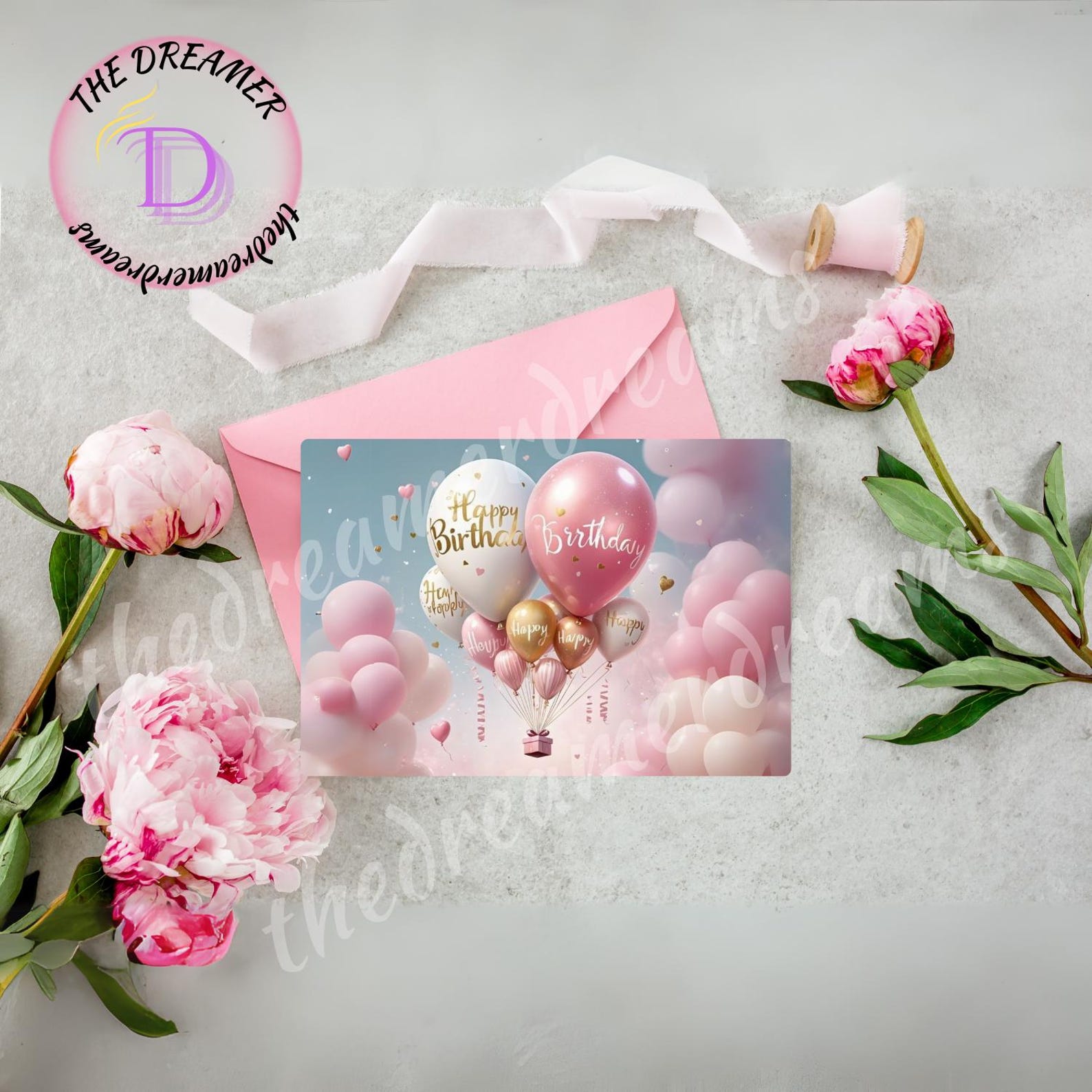 Printable Birthday Card – Digital Download Greeting, DIY Birthday ...