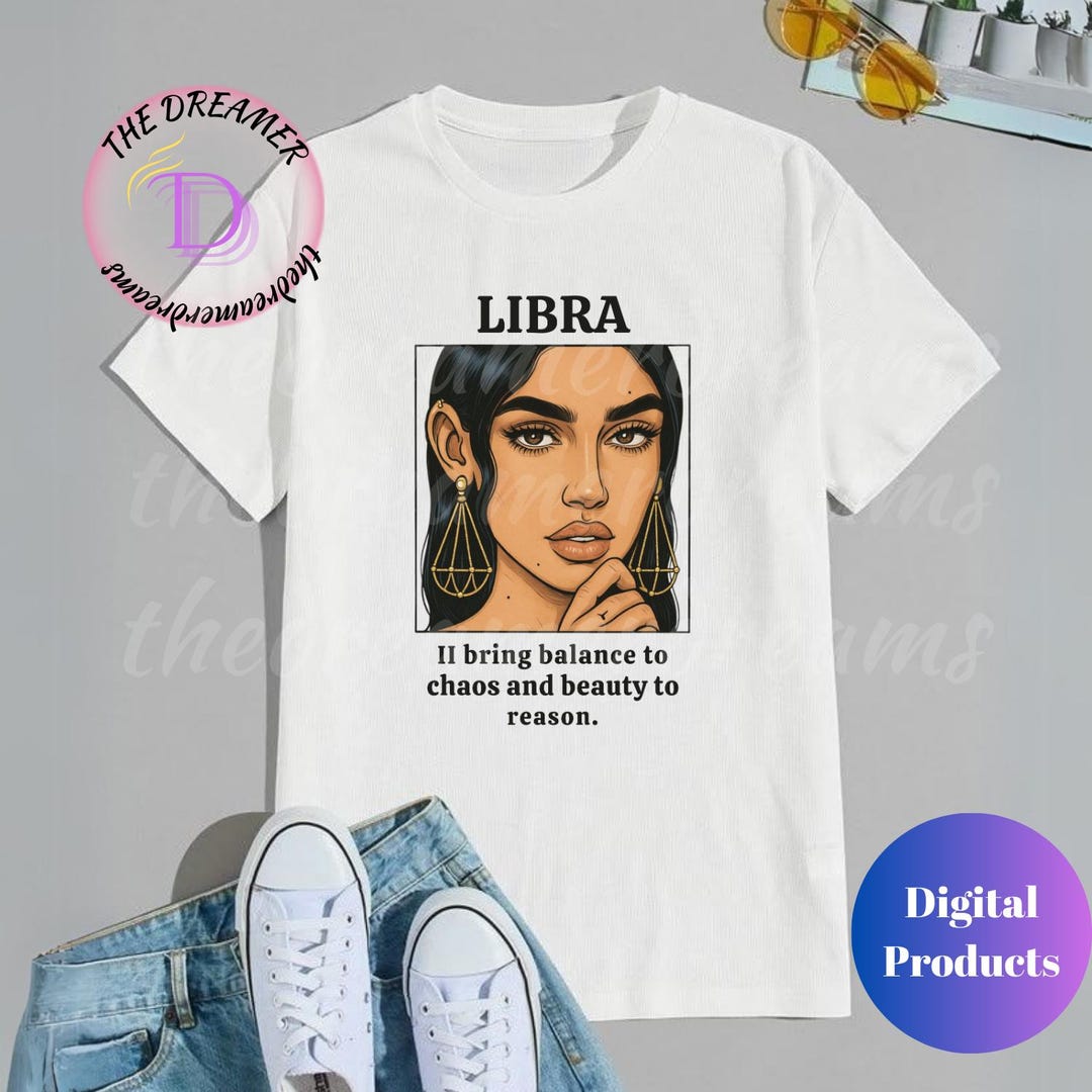 Libra SVG PNG –balanced,beautiful Zodiac Sign Digital Design for T ...