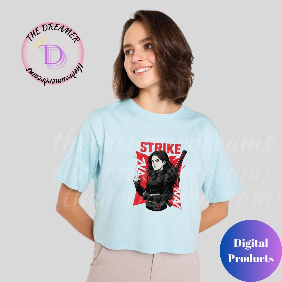 Strike Anime SVG PNG | Dynamic Action Character Clipart for Shirts ...