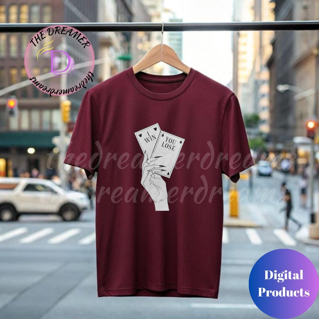 I I Win You Lose SVG PNG | Bold & Funny Competitive Quote Clipart for ...
