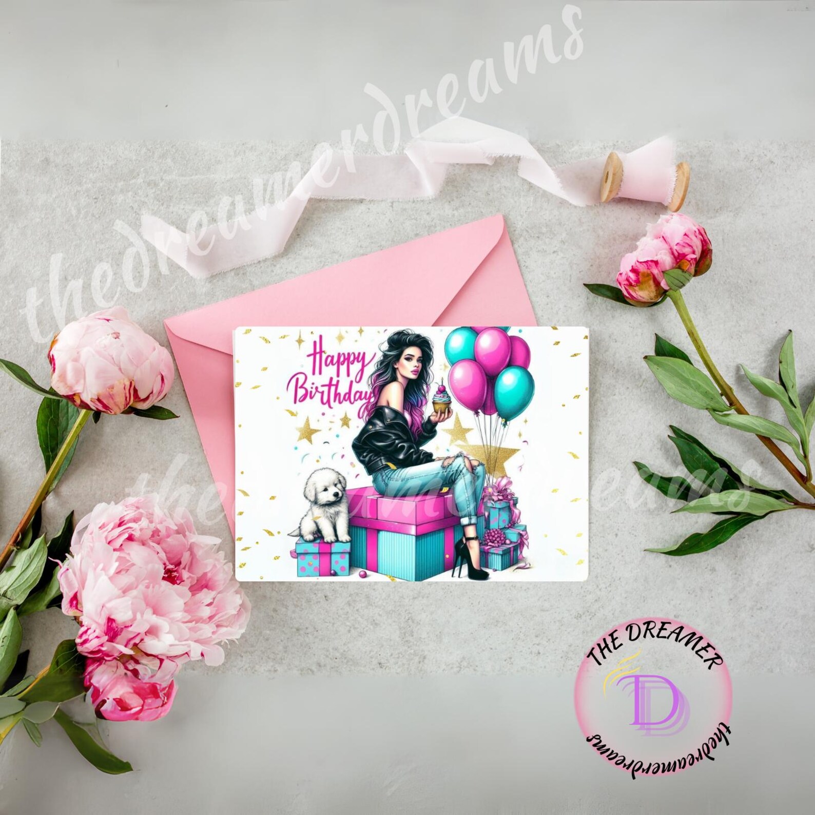 Birthday Girl Card – Happy Birthday Printable Greeting, Cute Birthday ...