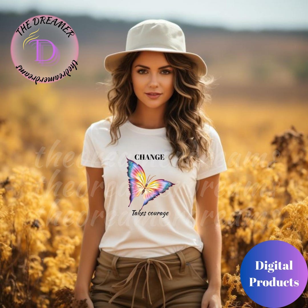 Change Takes Courage SVG PNG –motivational Quote Design for T-shirts ...