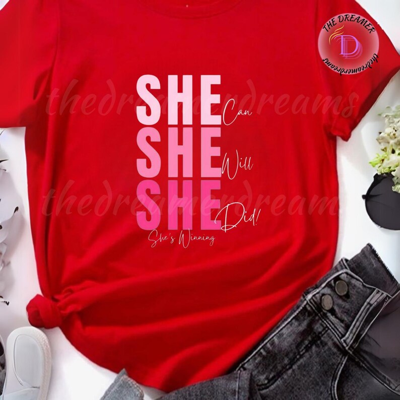 She Can She Will She Did She's Winning SVG PNG | Empowerment Quote ...