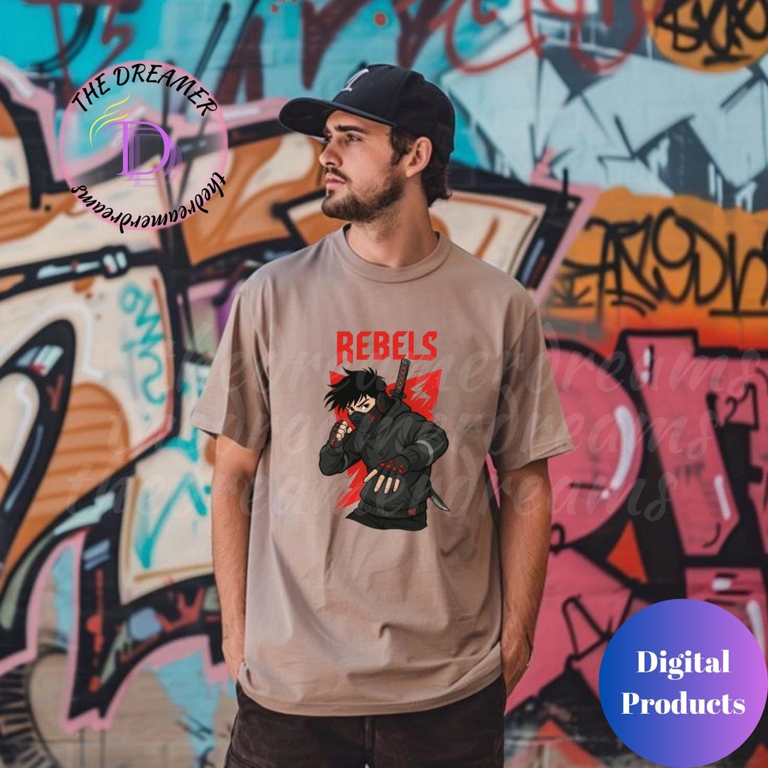 Rebels Anime Boy SVG Png,edgy Anime Character Design for Shirts ...