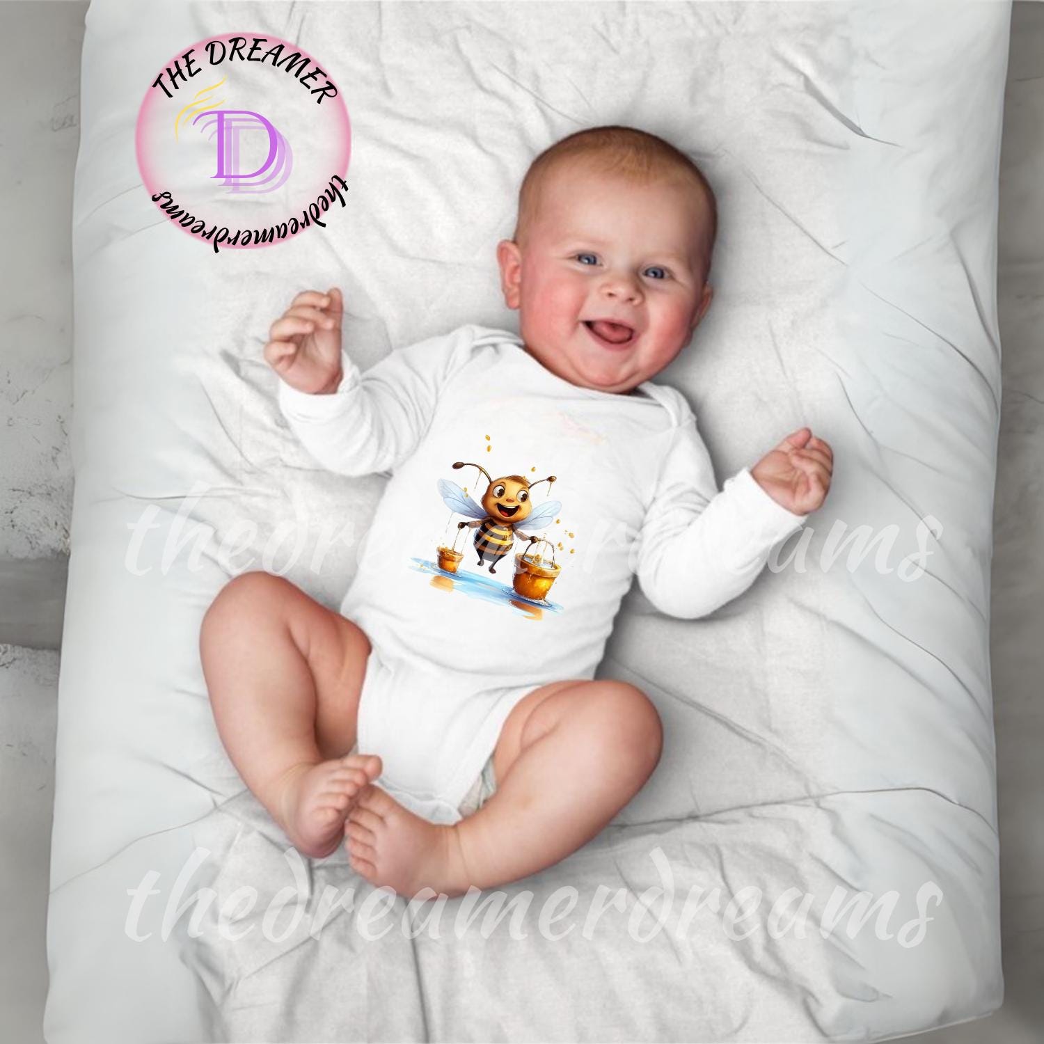 Happy Bee & Honey SVG, PNG | Cute Bumblebee Design for Babies, Kids ...