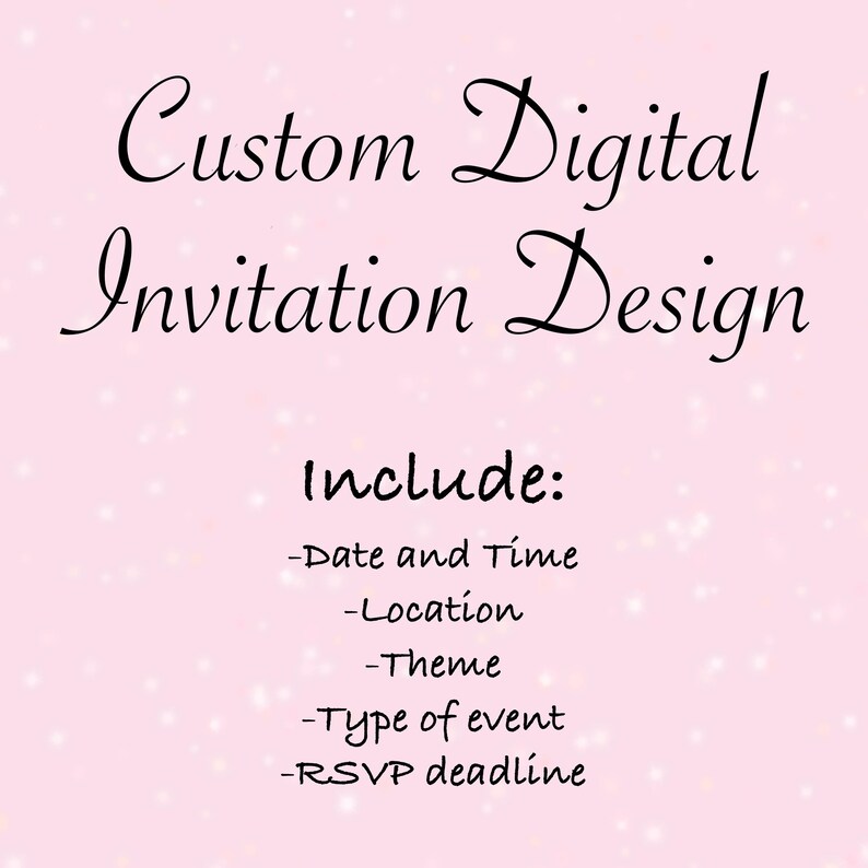Custom Digital Invitation - Etsy