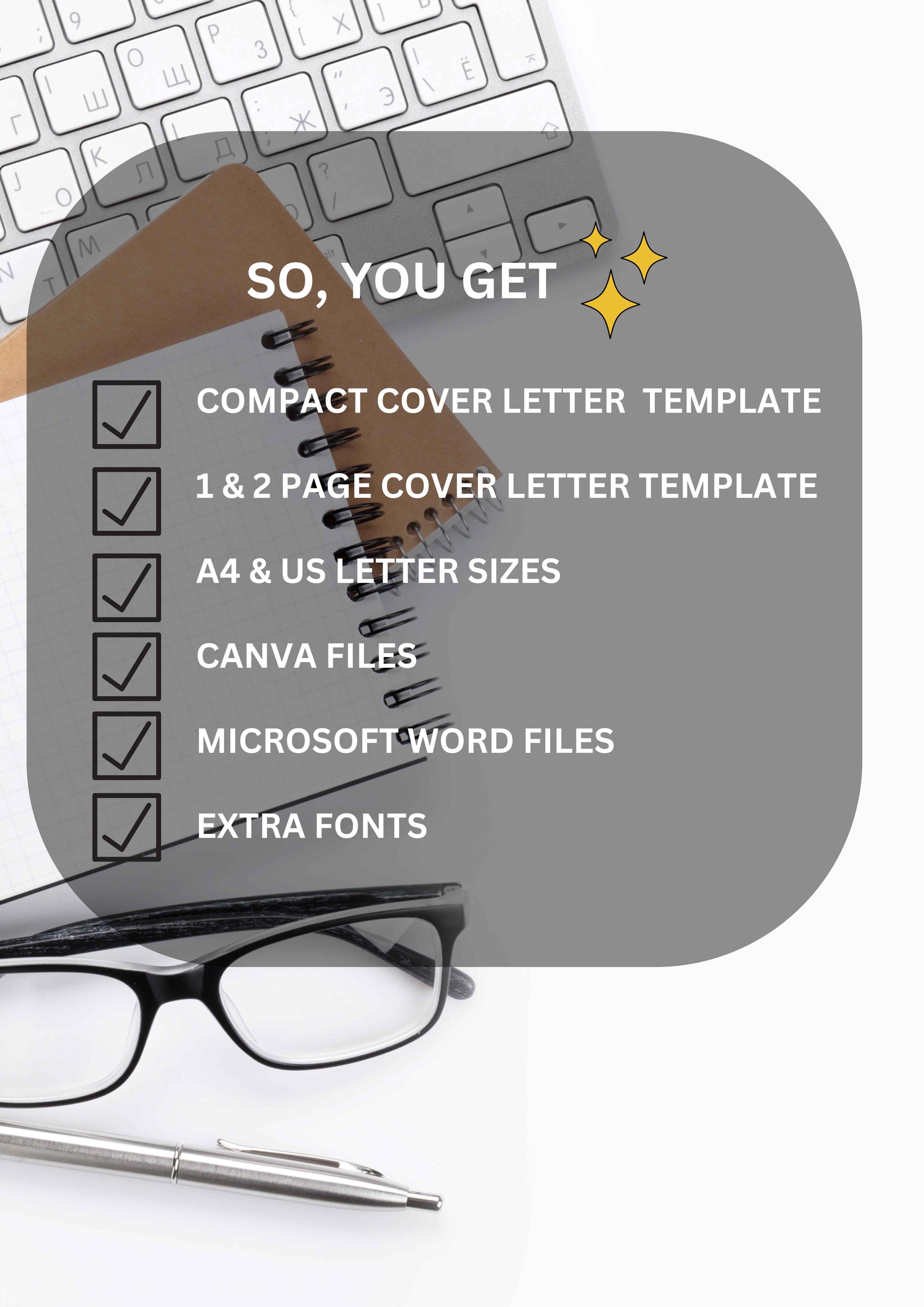 Cover Letter Template, Professional Design for Job Applications ...