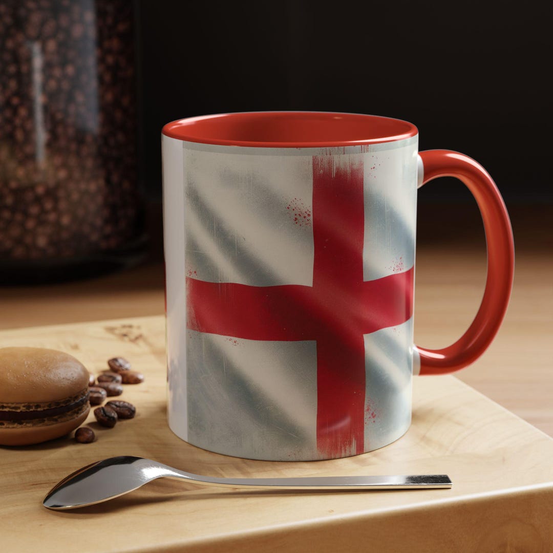 Coffee Mug, England Flag, British Pride Tea Cup, UK Souvenir Gift ...