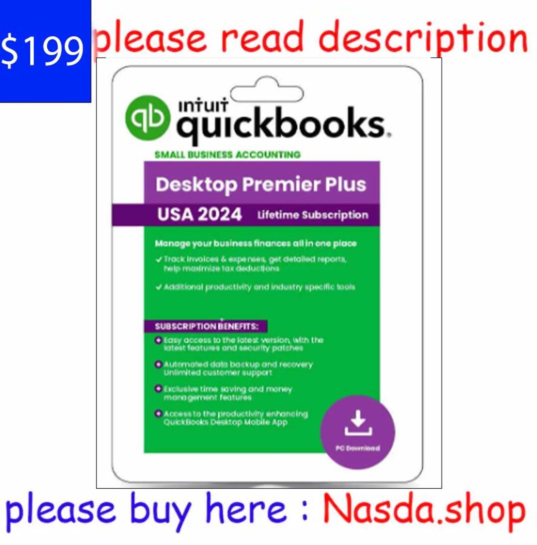 Quickbooks Desktop Premier Plus 2024 Lifetime Activation Lifetime ...