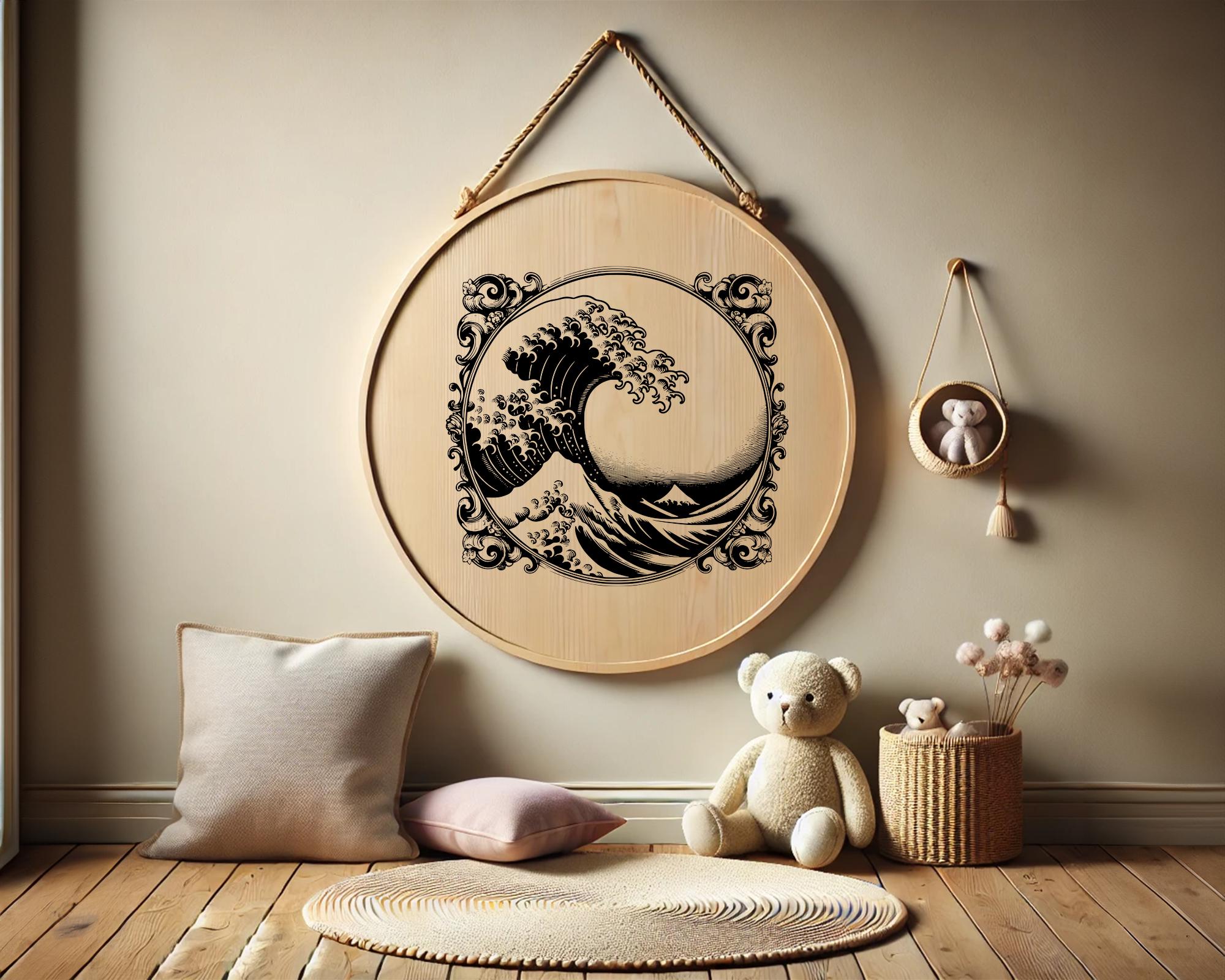 Hokusai the Great Wave of Kanagawa SVG, Cutting Digital File, Japanese ...