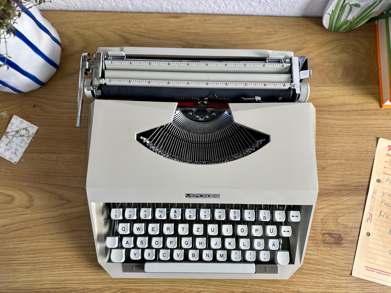 Original Vintage Typewriter Mercedes, 1960s, – Fully Functional With ...