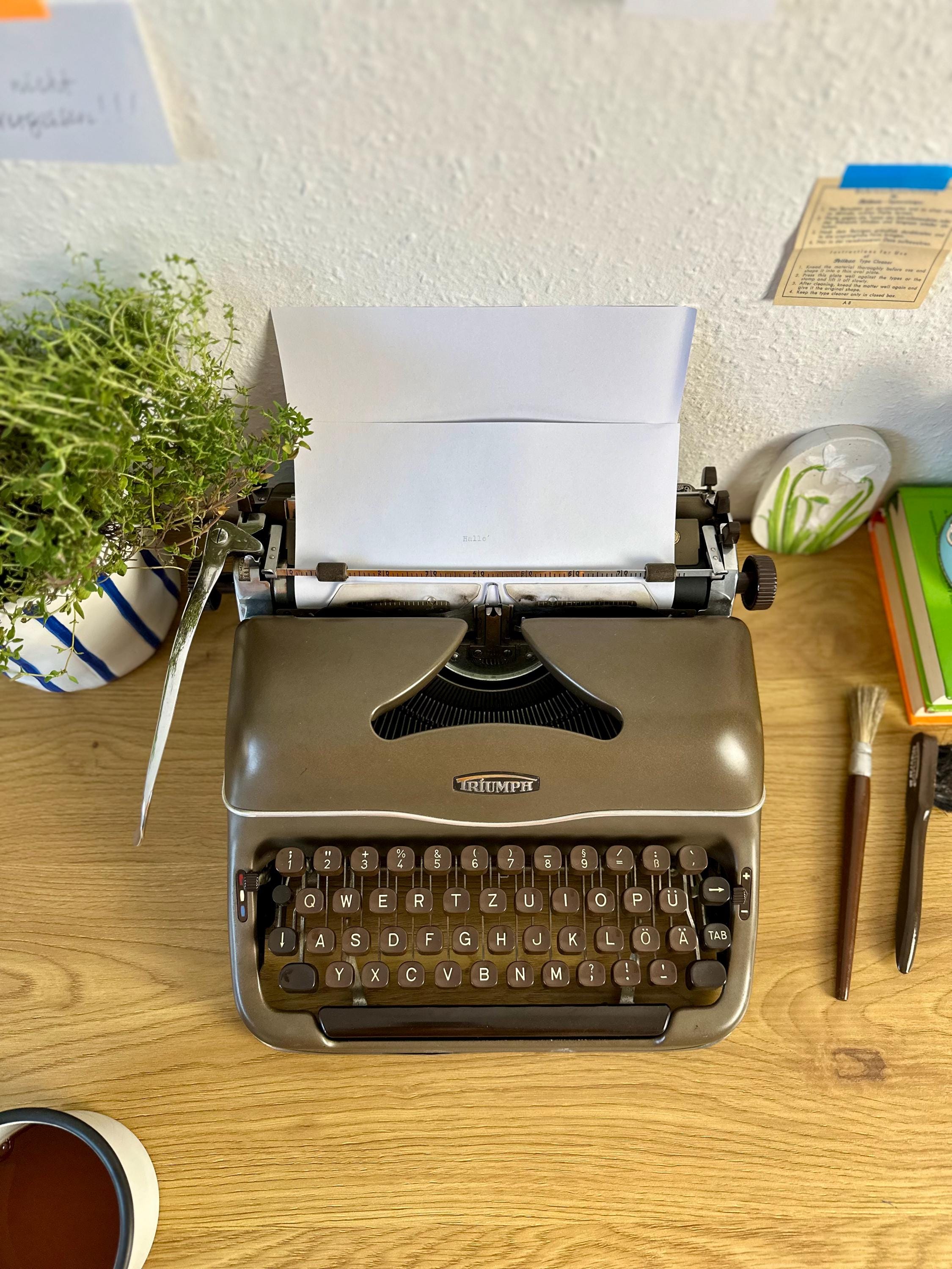 Vintage German Triumph Typewriter From the 1950s – Fully Working ...