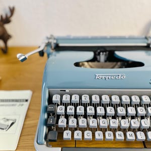 Antique Torpedo 30 Typewriter – 1961, Blue, Vintage German Machine - Etsy