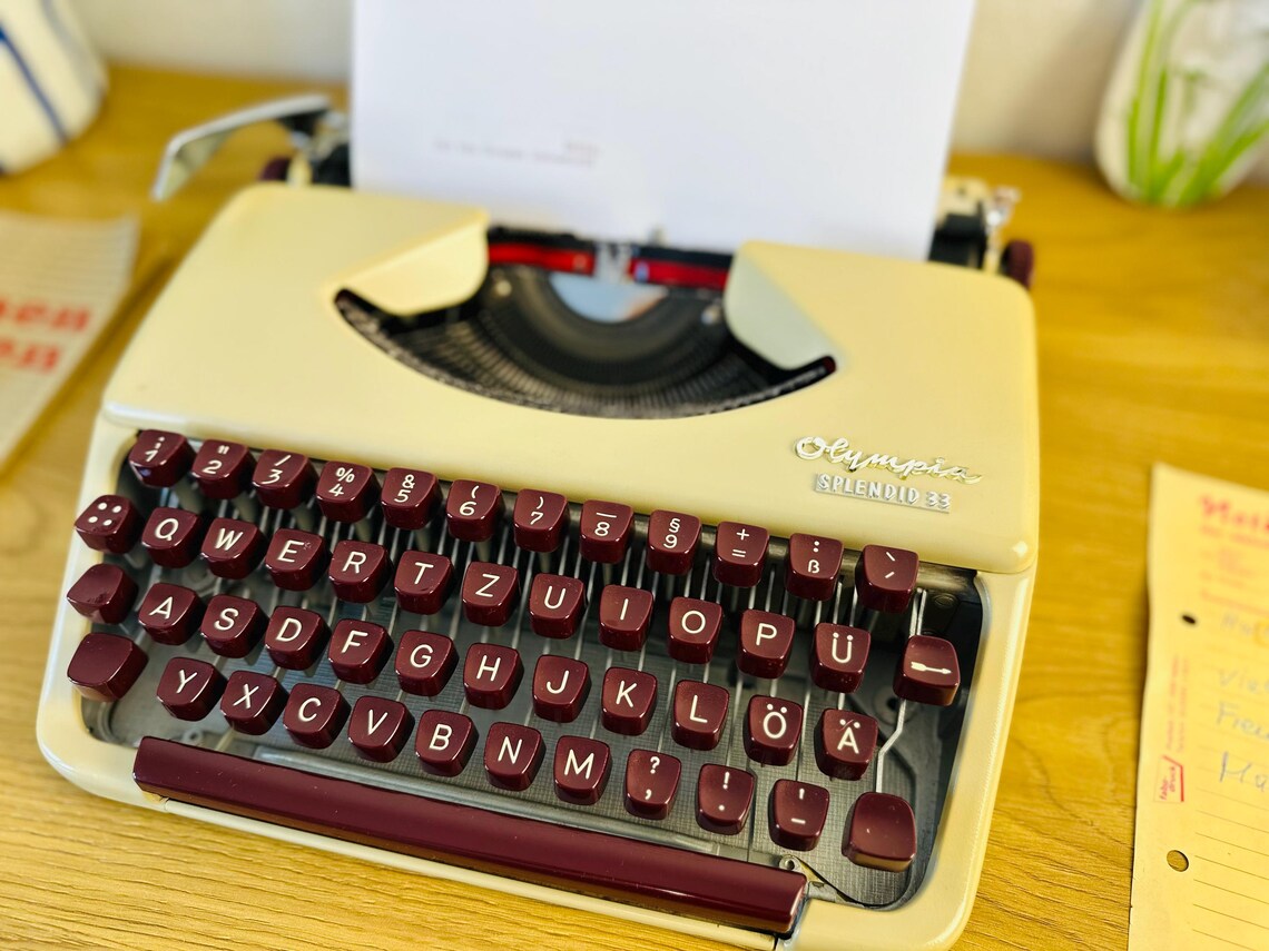 Vintage German Olympia Typewriter From the 1962s – Fully Working ...