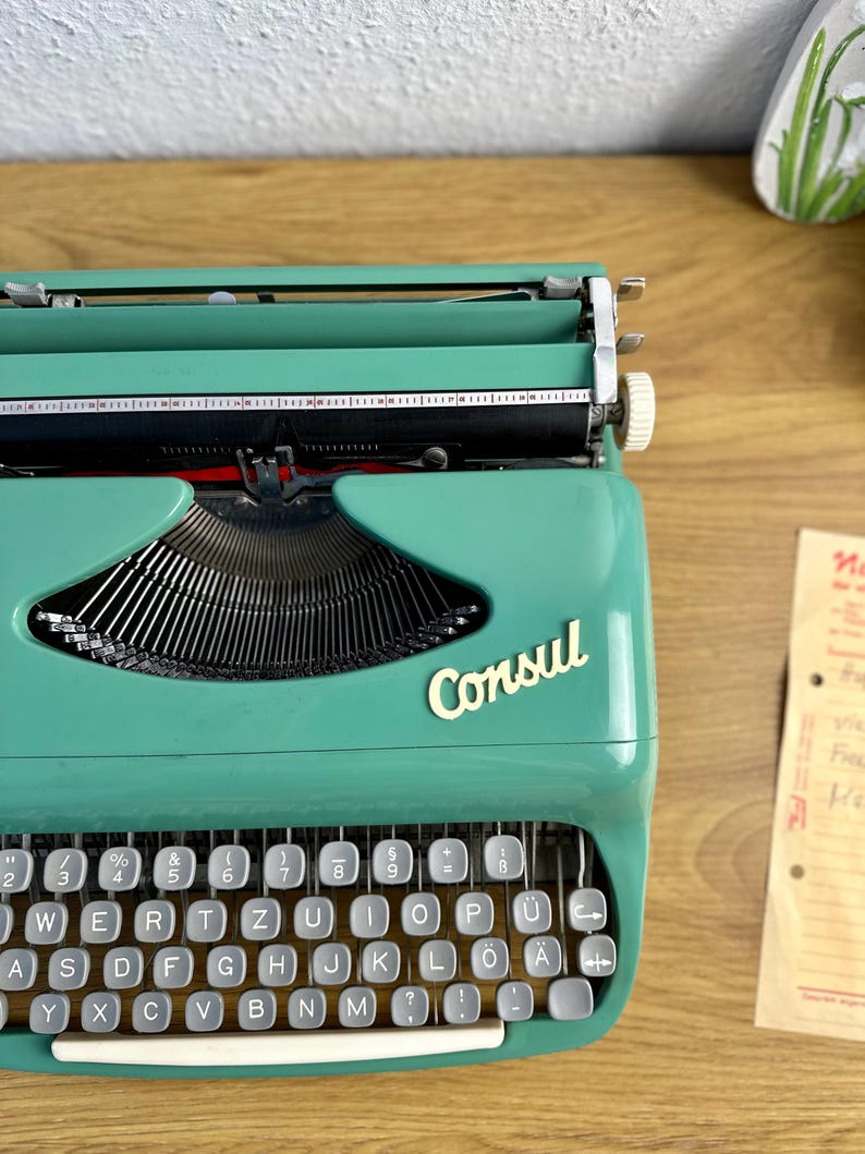 Consul Portable Typewriter – Turquoise, 1970s, Manual Antique ...