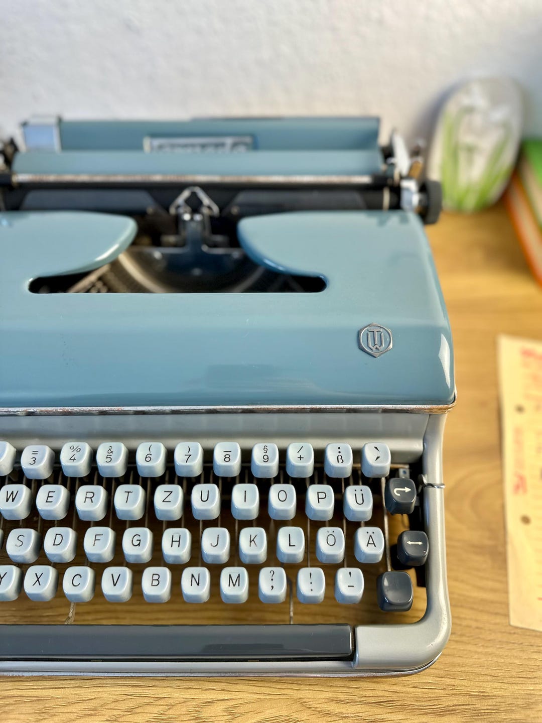 Blue Torpedo Typewriter: 1950s German Retro Decor - Etsy