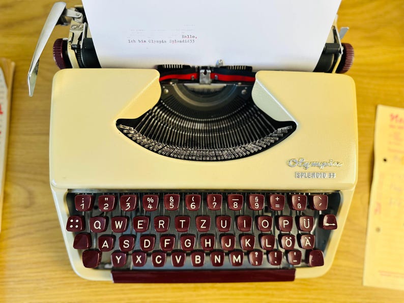 Vintage German Olympia Typewriter From the 1962s – Fully Working ...