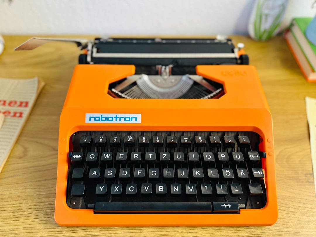 Robotron Typewriter – Orange, 1970s, Perfect Condition With Original ...