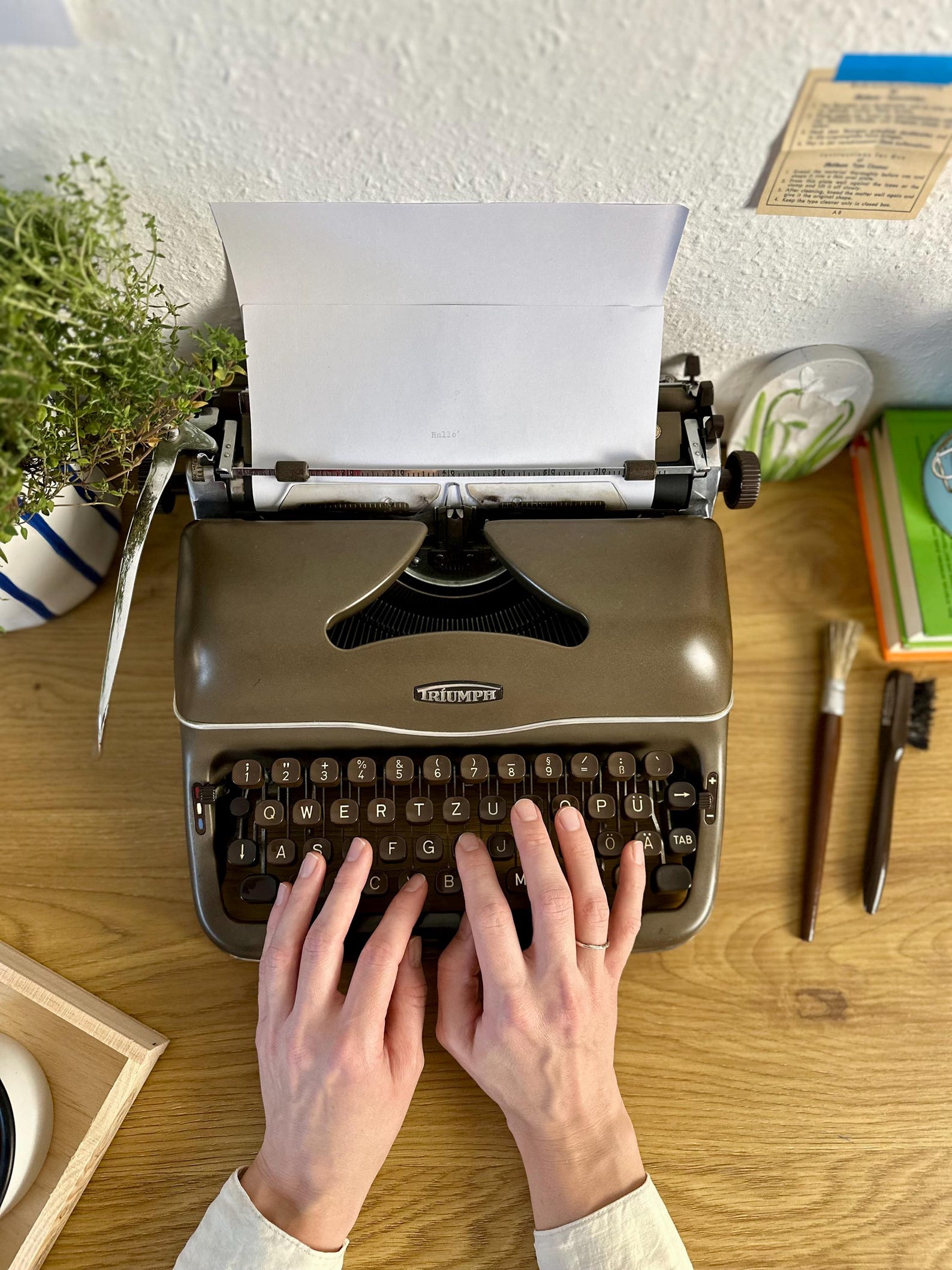 Vintage German Triumph Typewriter From the 1950s – Fully Working ...