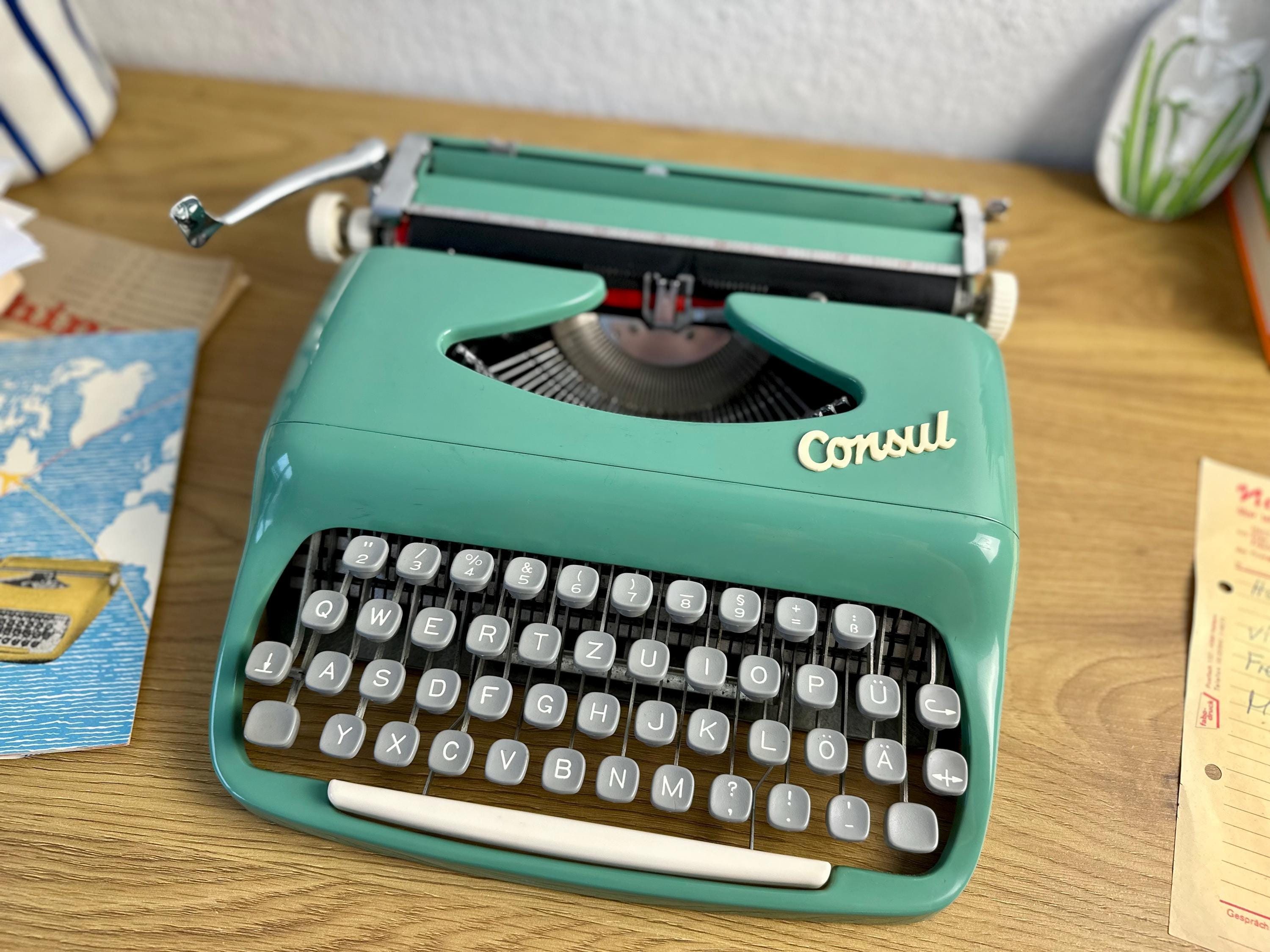 Consul Portable Typewriter – Turquoise, 1970s, Manual Antique ...