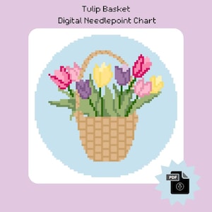 Tulip Digital Needlepoint Chart - Etsy
