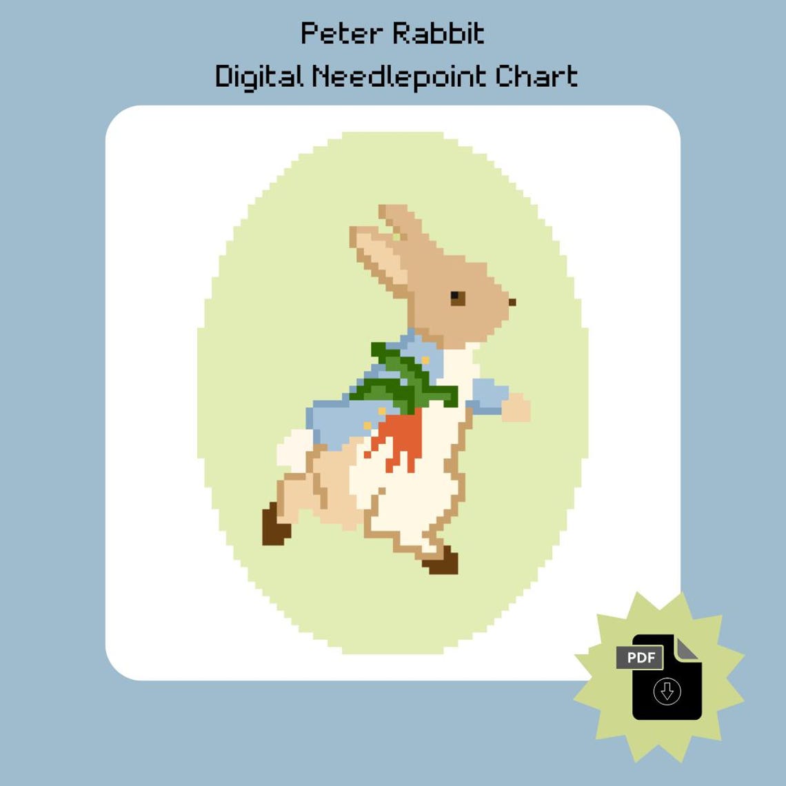 Peter Rabbit Digital Needlepoint Chart - Etsy