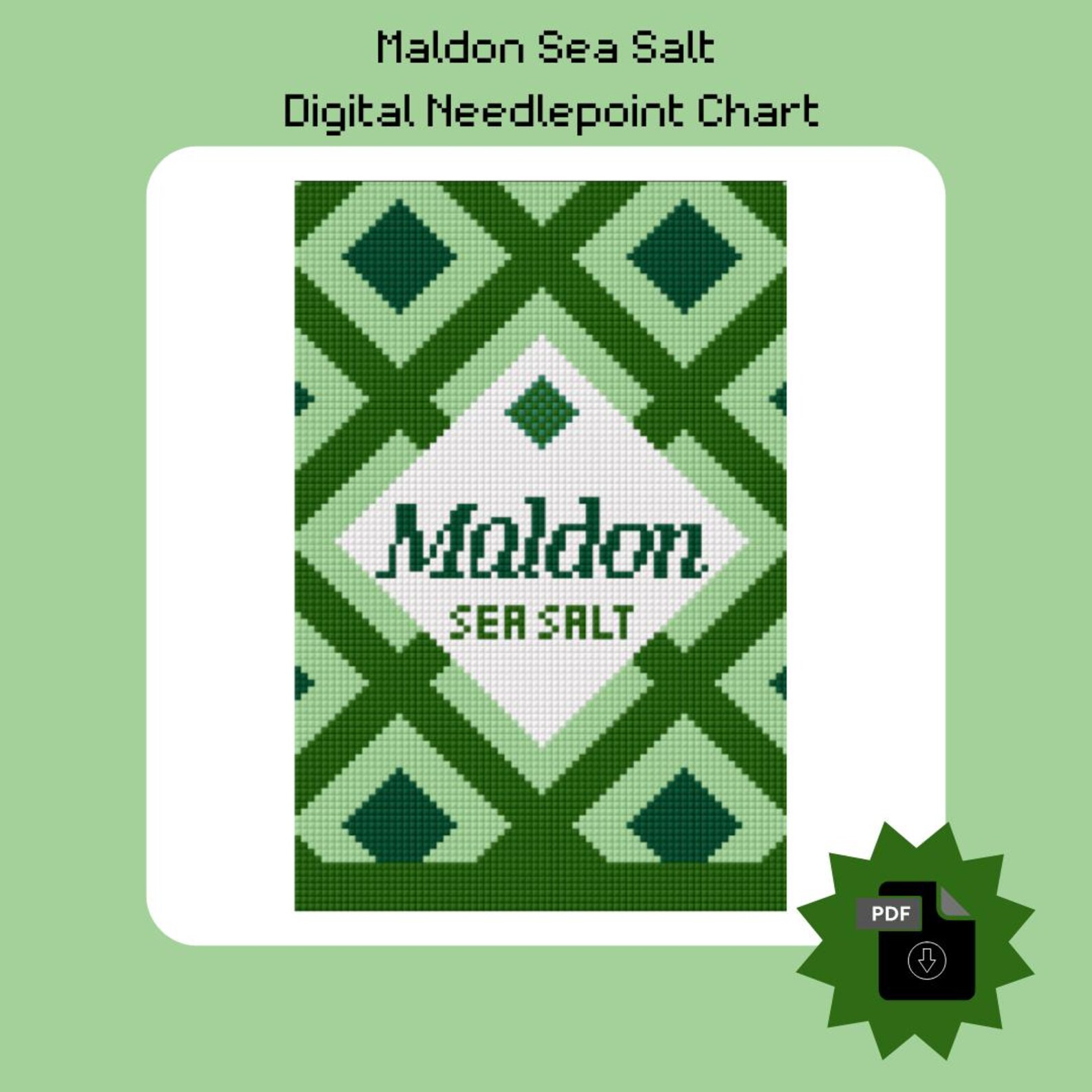 Maldon Sea Salt Digital Needlepoint Chart - Etsy