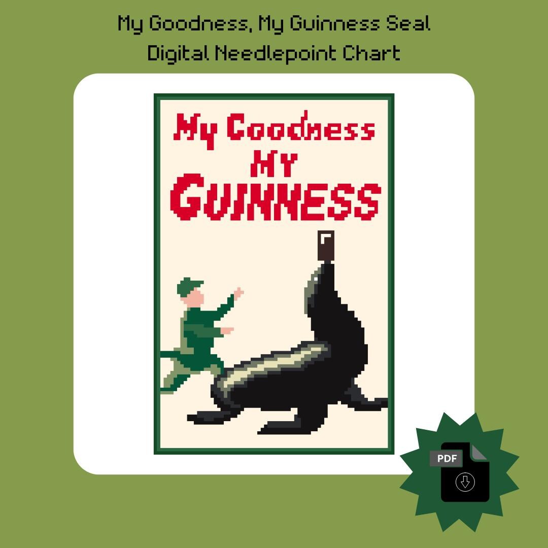 Guinness Seal Needlepoint Chart (digital Download) - Etsy