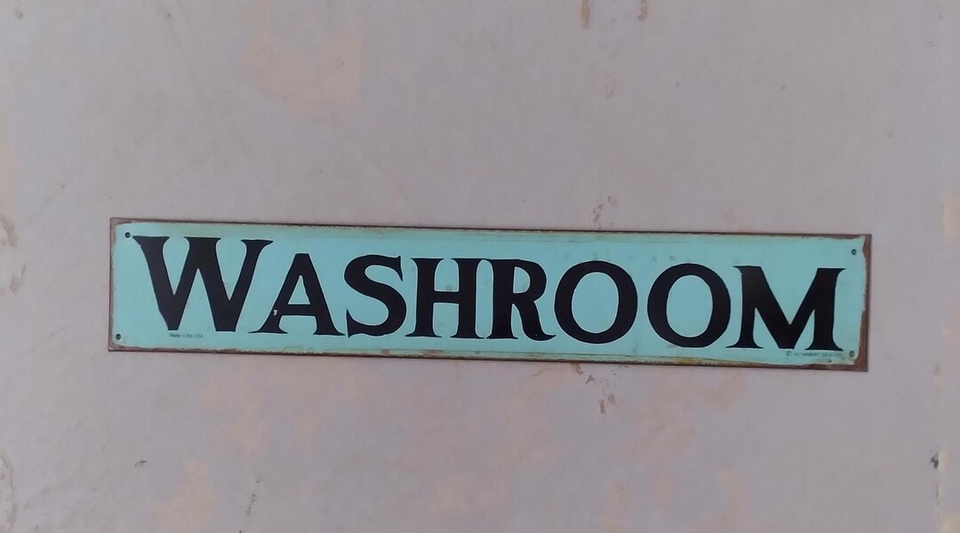 Retro Washroom Sign, Metal Washroom Sign, Made in USA - Etsy